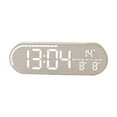Digital Alarm Clock Minimalist LED Digital Wall Clock Temperature ...