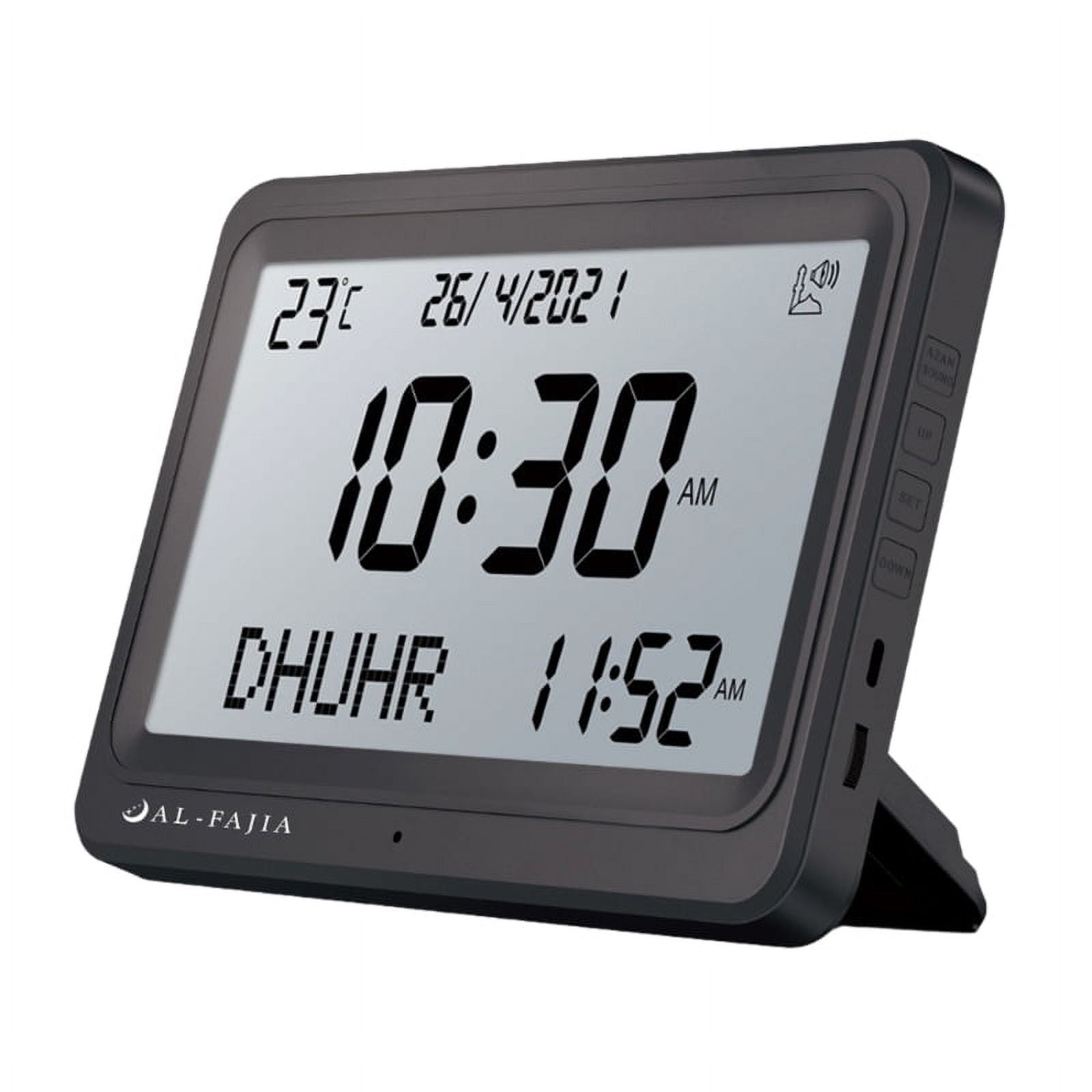 Digital Alarm Clock Mosque Islamic Muslims Prayer Times Azan Table Desk ...