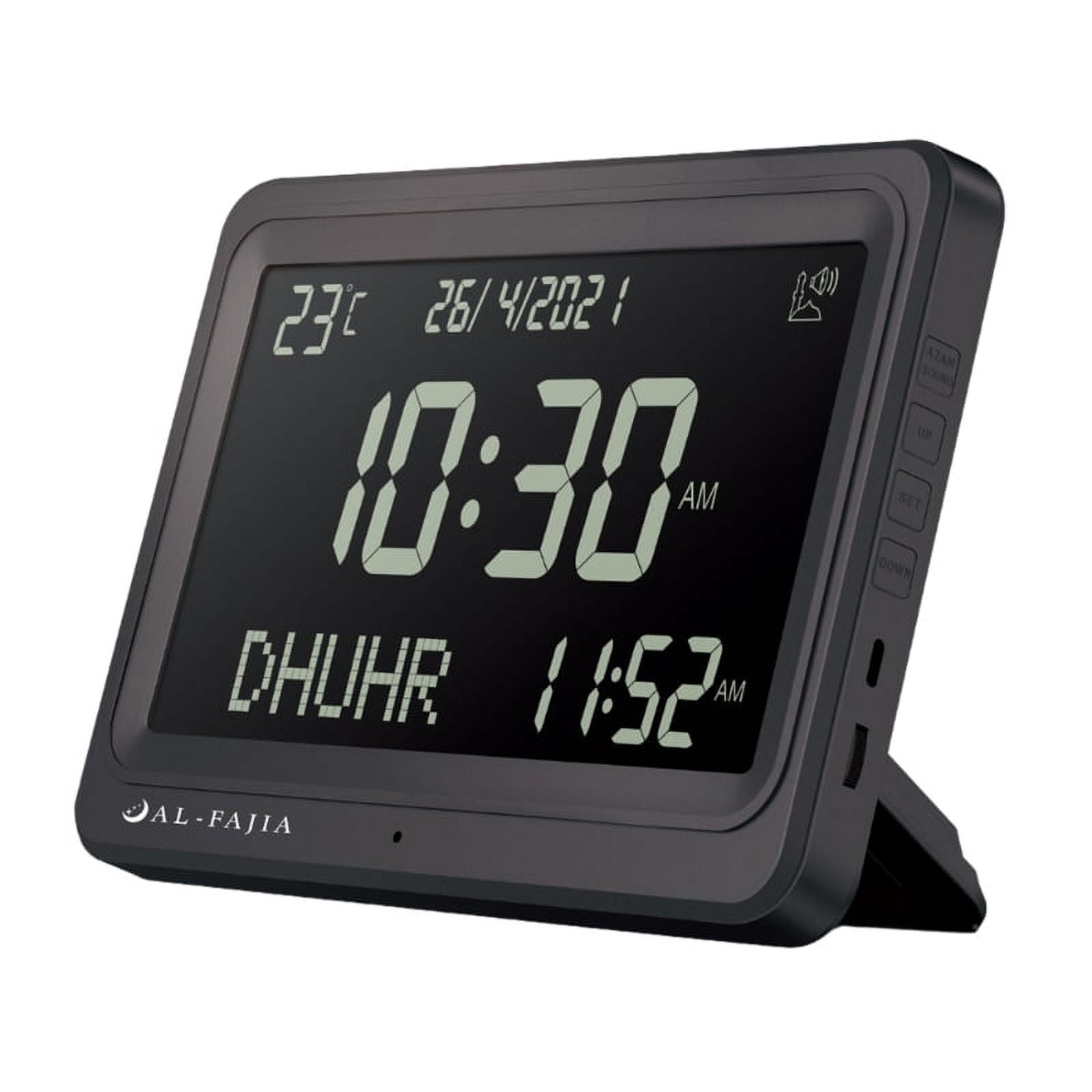 Digital Alarm Clock Mosque Islamic Muslims Prayer Times Azan Table Desk ...