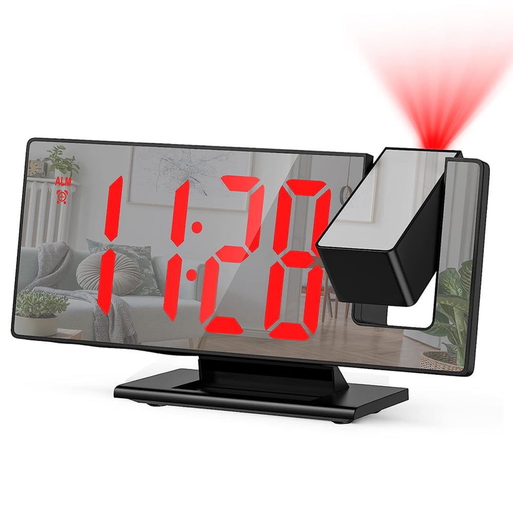 Digital Alarm Clock, Projection Alarm Clock for Heavy Sleepers, Digital ...