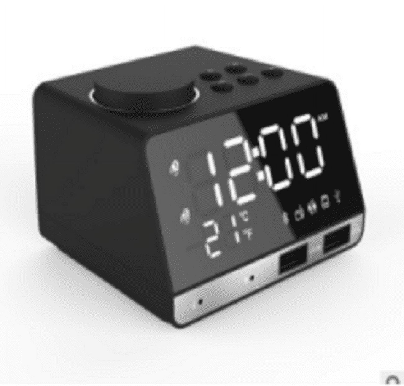 Digital Alarm Clock Radio - 0-100% Dimmer, Dual Alarm with Weekday ...