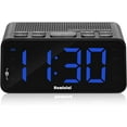 Digital Alarm Clock Radio with AM/FM Radio, Multi-Colors 1.4” LED ...