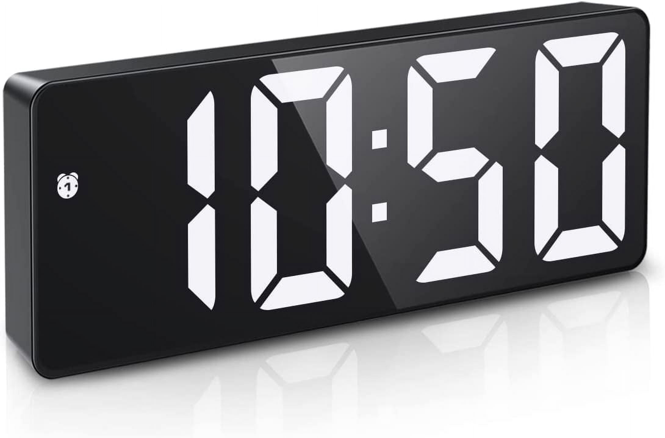 Digital Alarm Clock, Small Mirror Surface Desk Clock, Led Alarm Clock ...