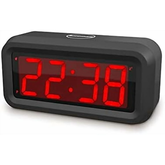 Digital Alarm Clock, Small Wall Clock, Battery Operated, 1.2" LED Large ...