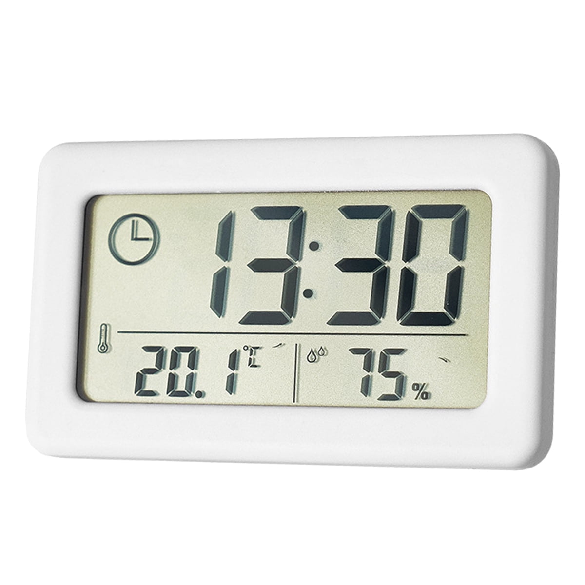 Digital Alarm Clock Thermometer Hygrometer Meter LED Indoor Electronic ...