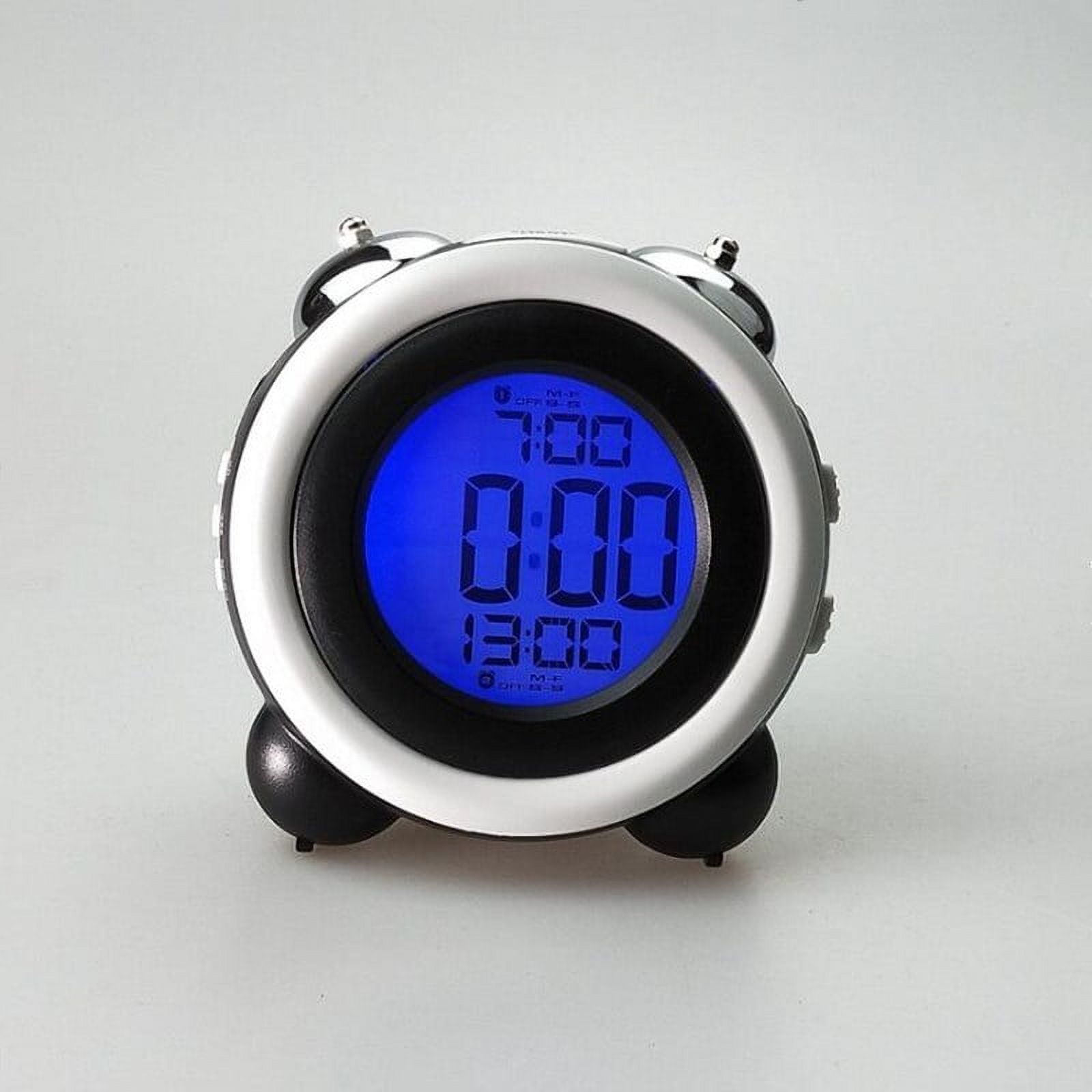 Digital Alarm Clock Time Date Display Double Bell Super Loud for Heavy ...