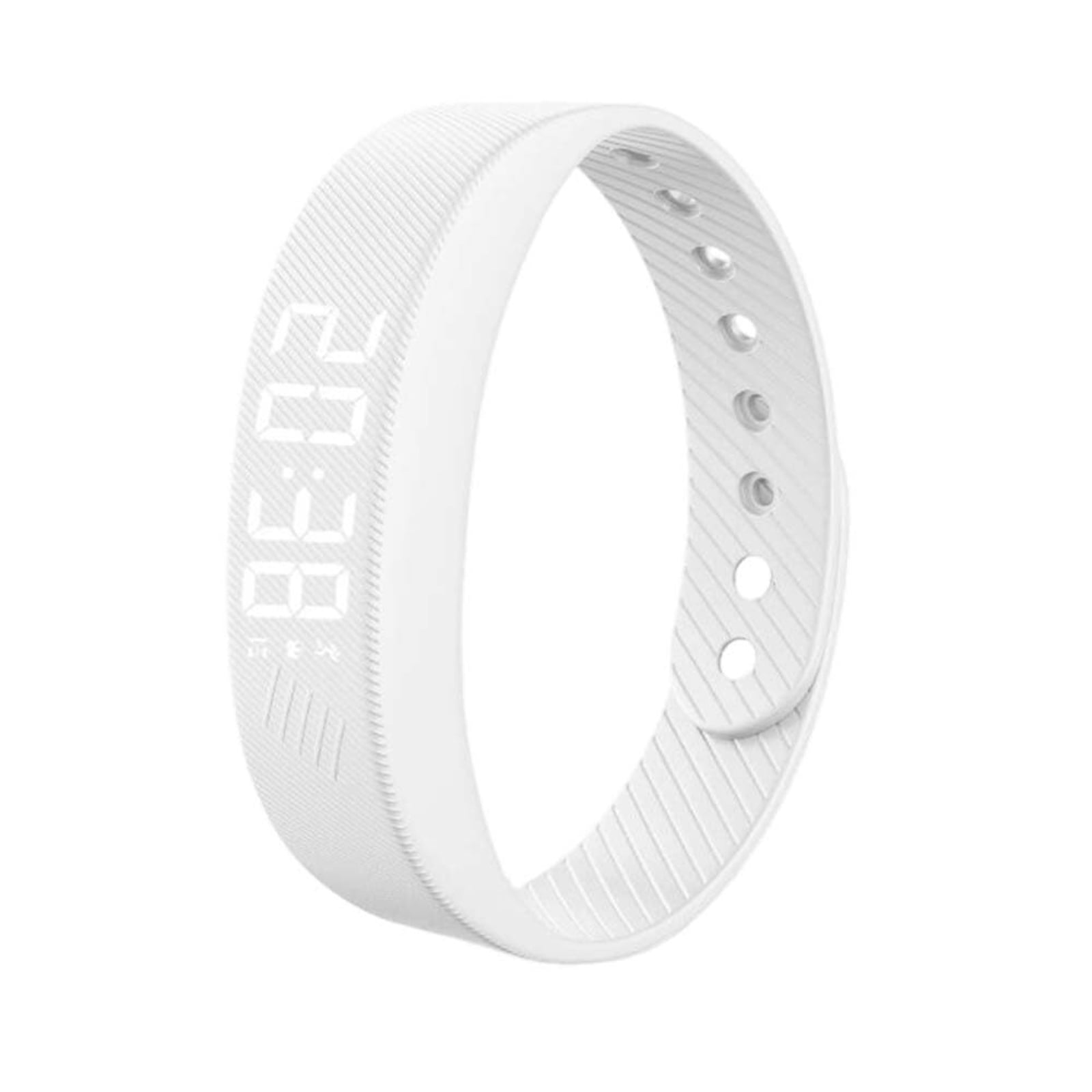Digital Alarm Clock, Vibrating Silent Bracelet Watch with Step Counter ...