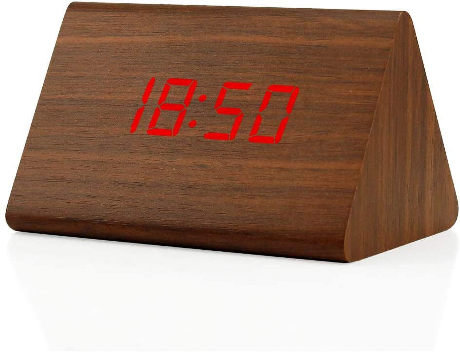 Digital Alarm Clock Wooden Alarm Clock Wood Modern Triangle Alarm ...