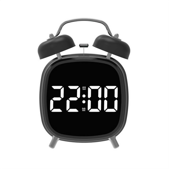 Digital Alarm Clock with Classic Twin Bell Design LED Display and ...