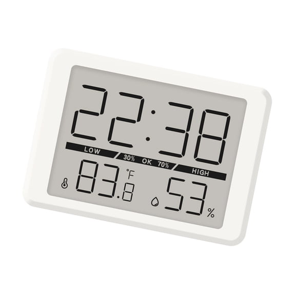 Digital Alarm Clock with Date Time Temperature Humidity LCD Display ...