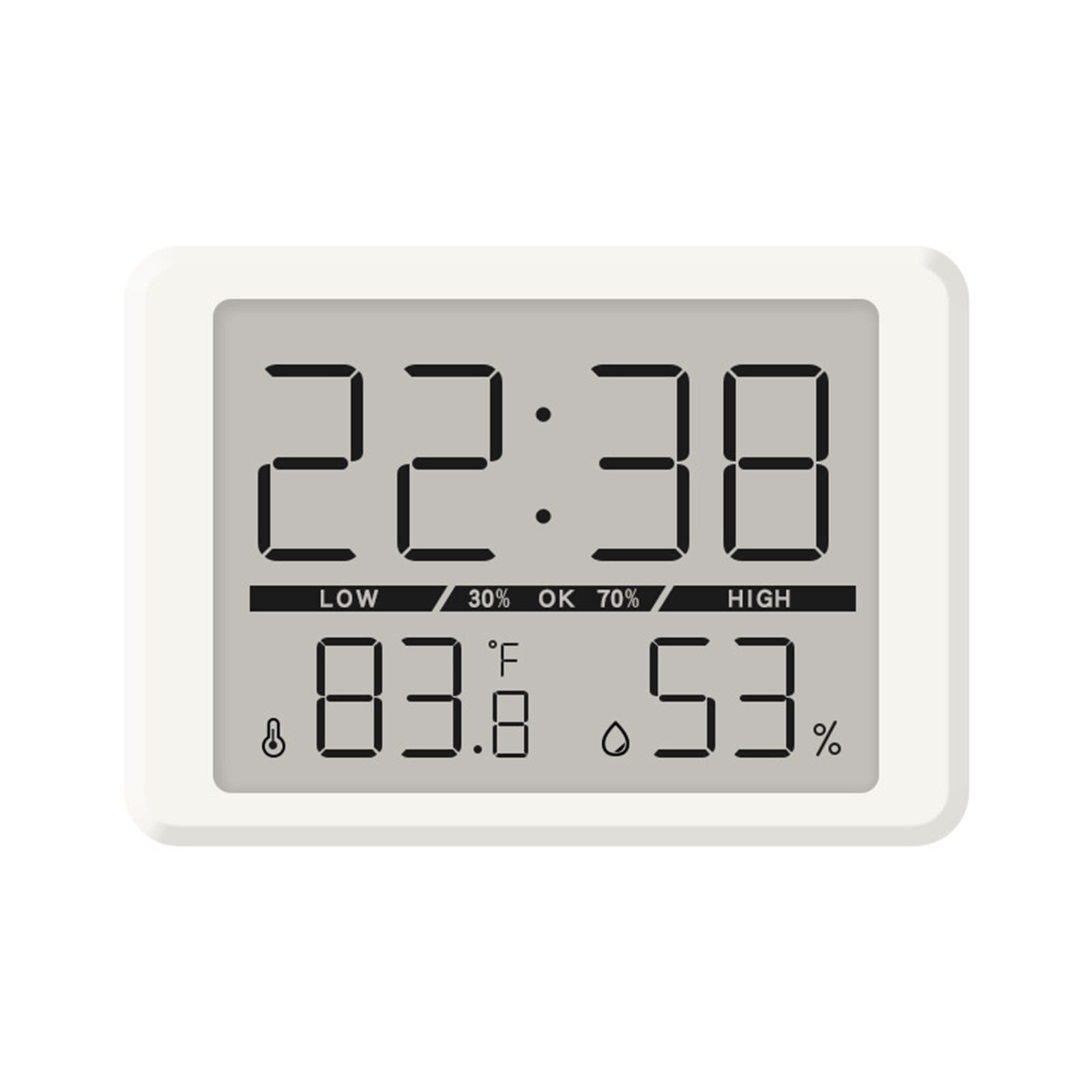 Digital Alarm Clock with Date Time Temperature Humidity LCD Display ...