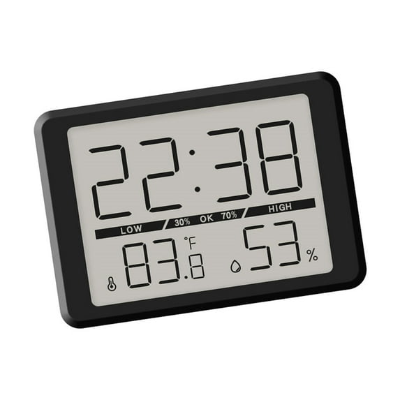 Digital Alarm Clock with Date Time Temperature Humidity LCD Display ...