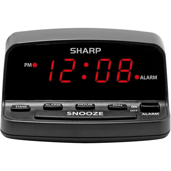 Digital Alarm Clock with Keyboard Style Controls, Battery Back-up, Easy ...