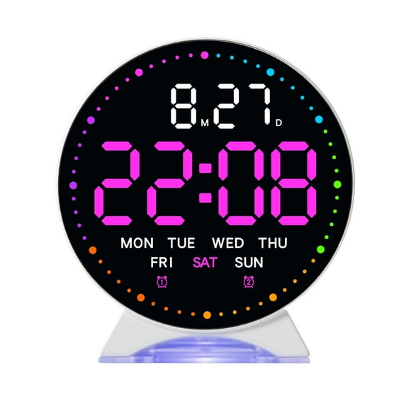 Digital Alarm Clock with Temperature Display, Loud Alarm, 3 Dimmer ...