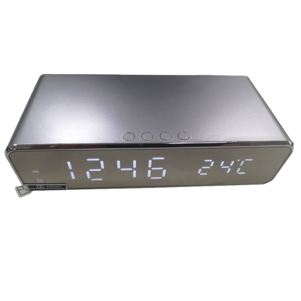 Digital Alarm Clock with Wireless Charging Thermometer Clock Wireless ...