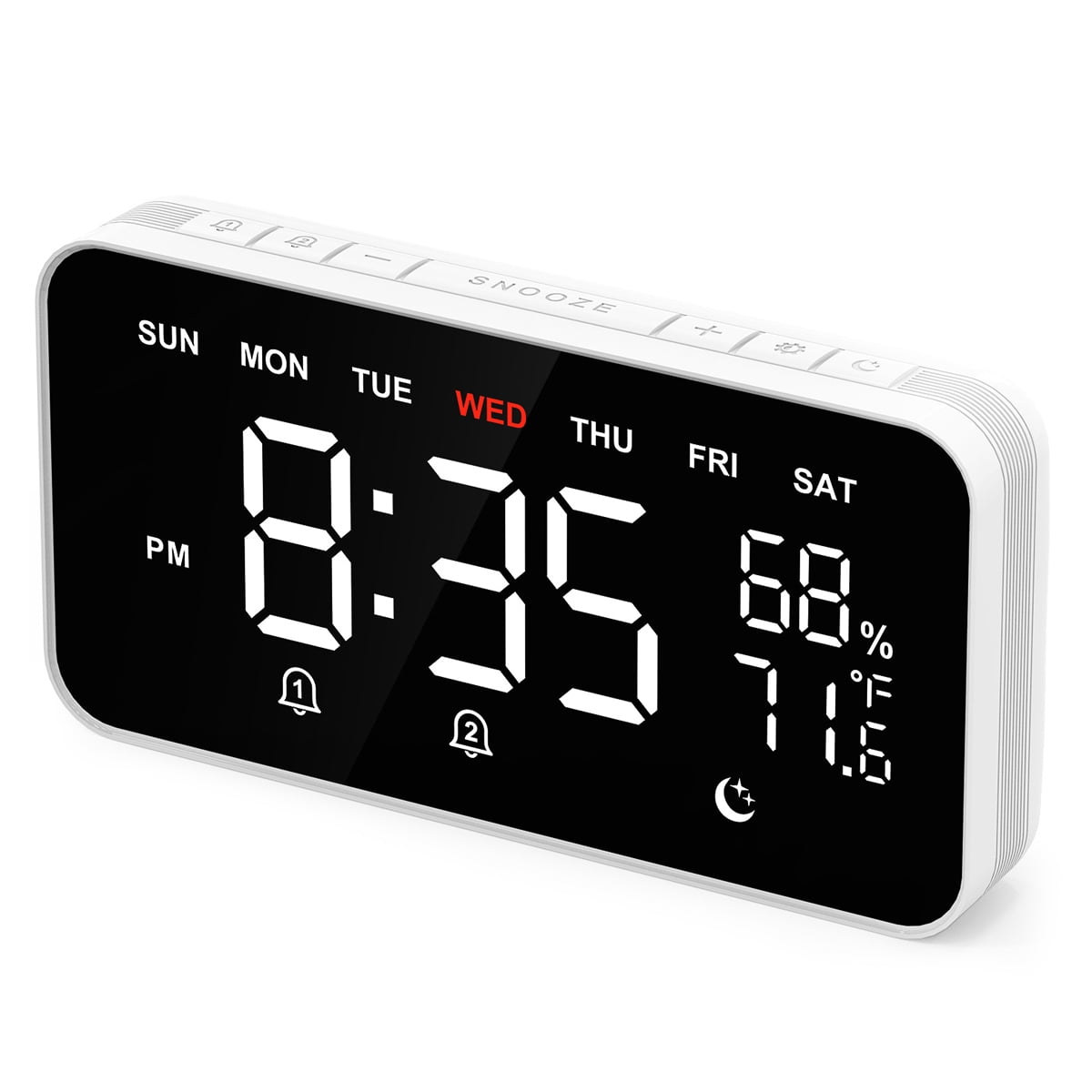 Digital Alarm Clocks For Bedrooms, Loud Alarm Clock For Heavy Sleepers ...