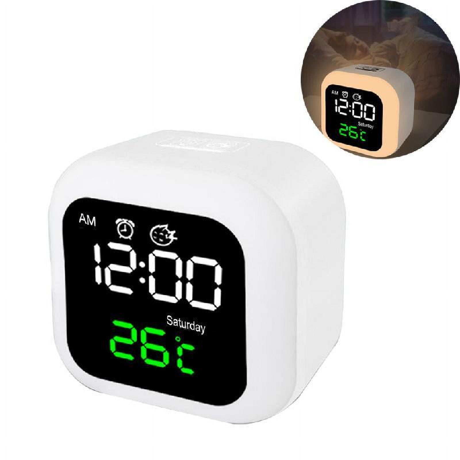 Digital Alarm Clocks Compact Digital Alarm Clock Adjustable Brightness ...