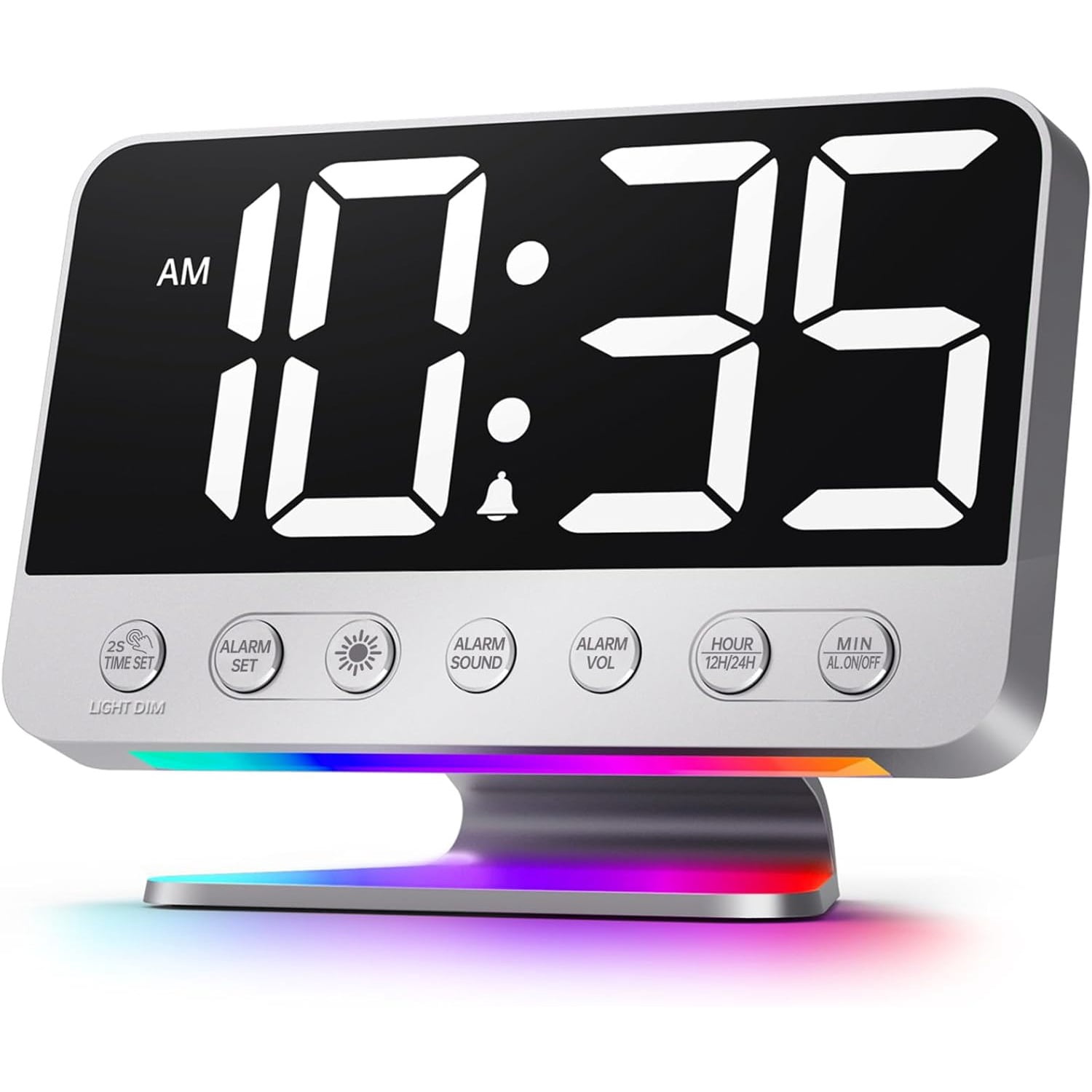 Digital Alarm Clocks for Bedrooms: Large Bold Number 5 Brightness ...