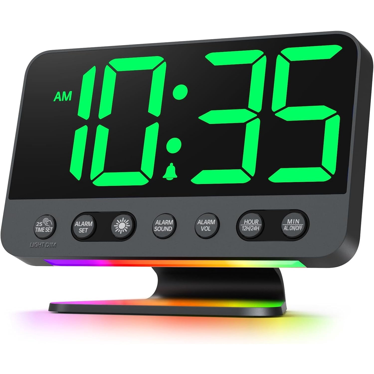 Digital Alarm Clocks for Bedrooms: Large Bold Number 5 Brightness ...
