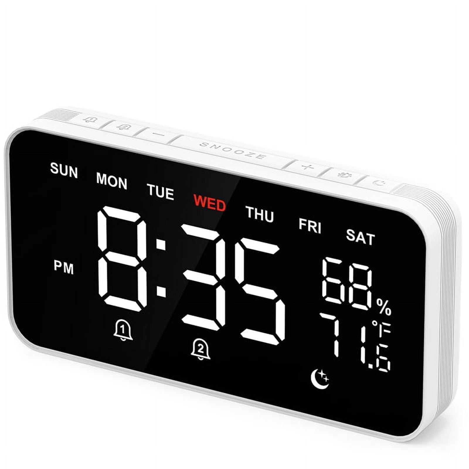 Digital Alarm Clocks for Bedrooms, Loud Clock Heavy Sleepers ...