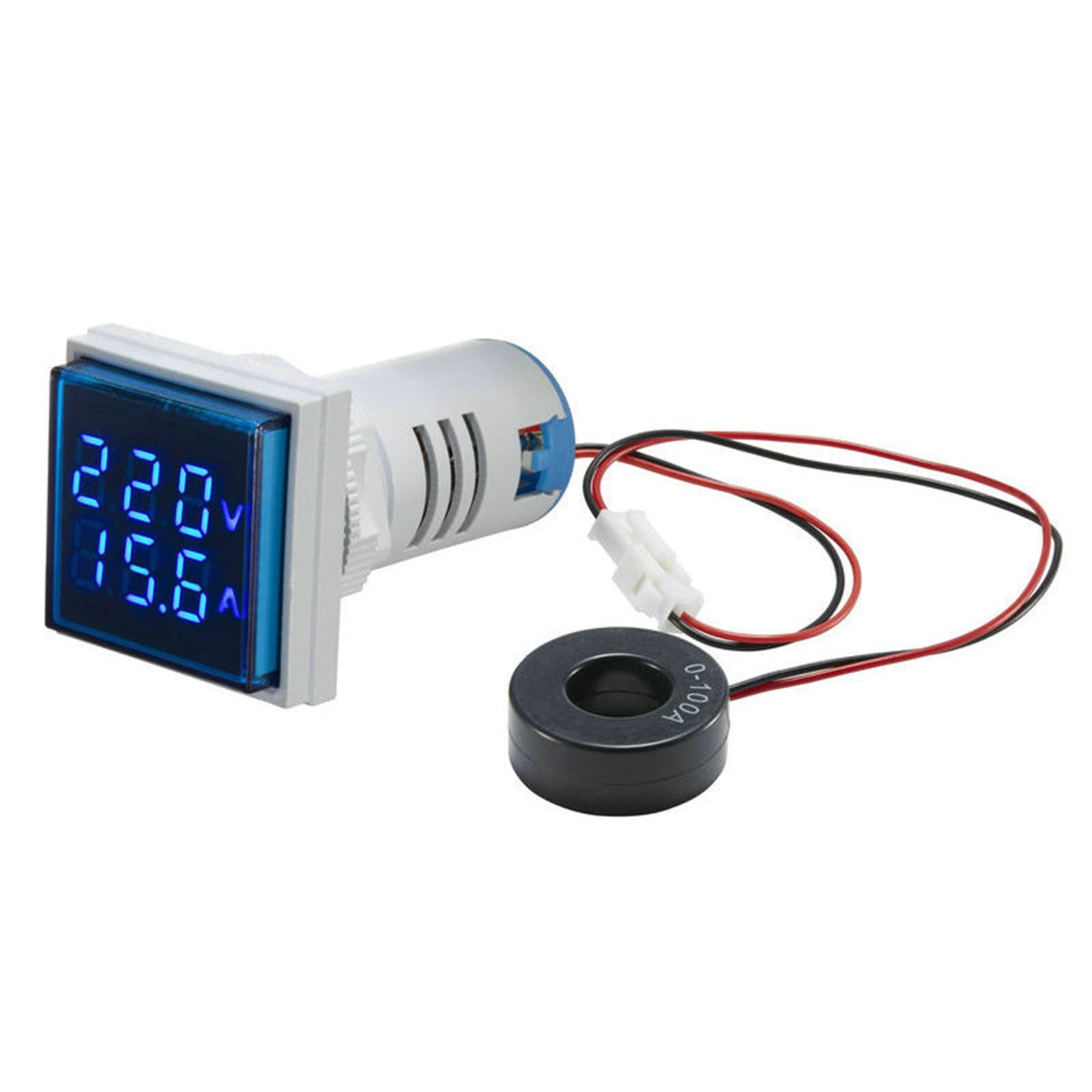 Digital Ammeter Voltmeter, 22mm Square Digital Tube Screen with ...