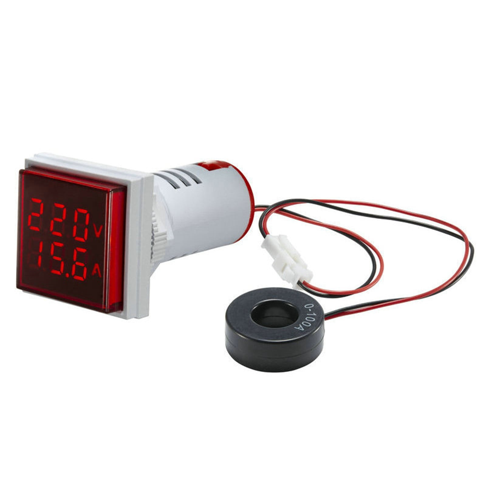 Digital Ammeter Voltmeter with 22mm Square LED Display for Voltage ...