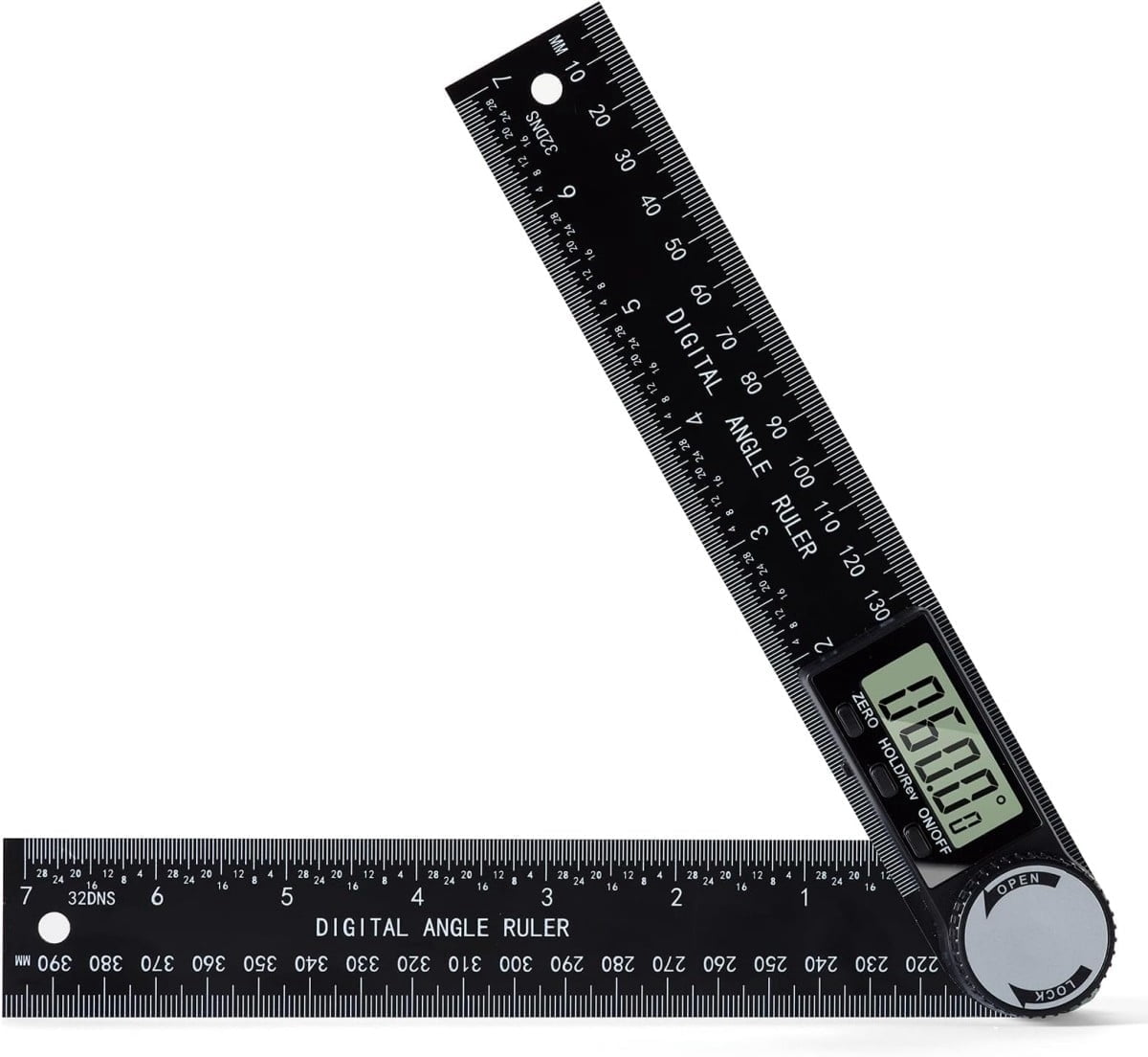 Digital Angle Finder,200mm (7.9") Plastic Ruler - 2-in-1 Protractor ...