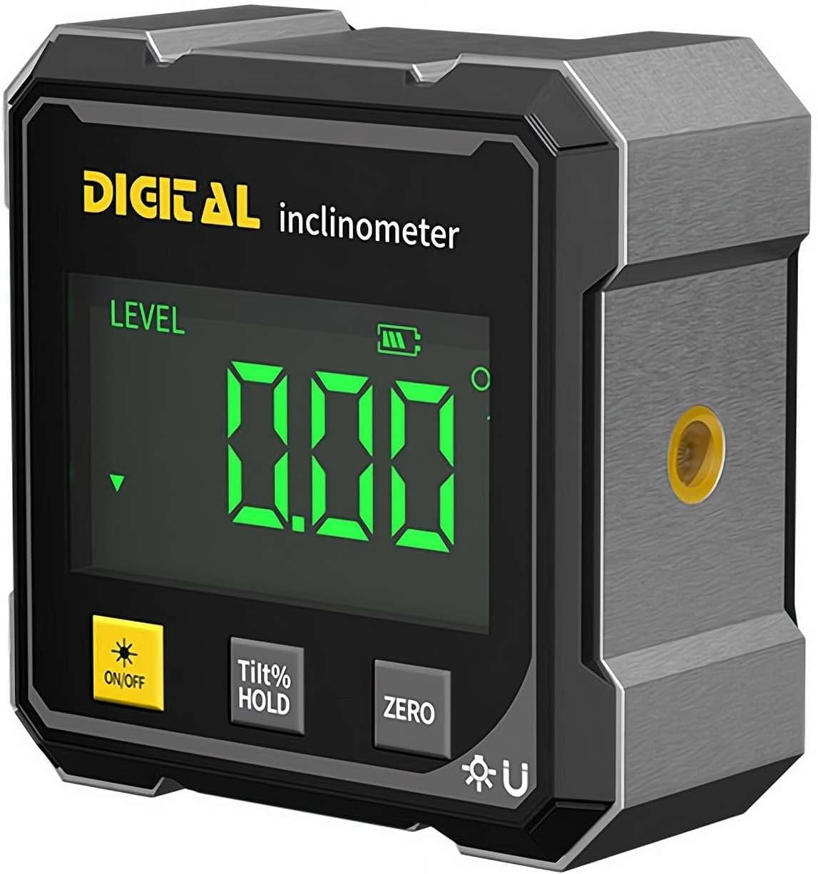 Digital Angle Finder & Inclinometer - 4-Side Magnetic Base, Laser Guide ...