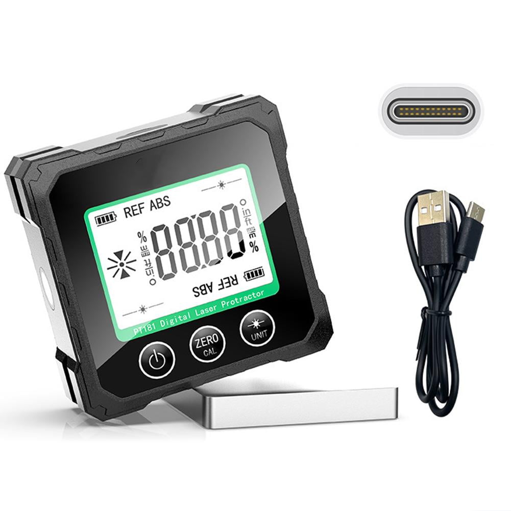 Digital Angle Finder,Magnetic Angle Cube Gauge,Rechargeable Digital ...