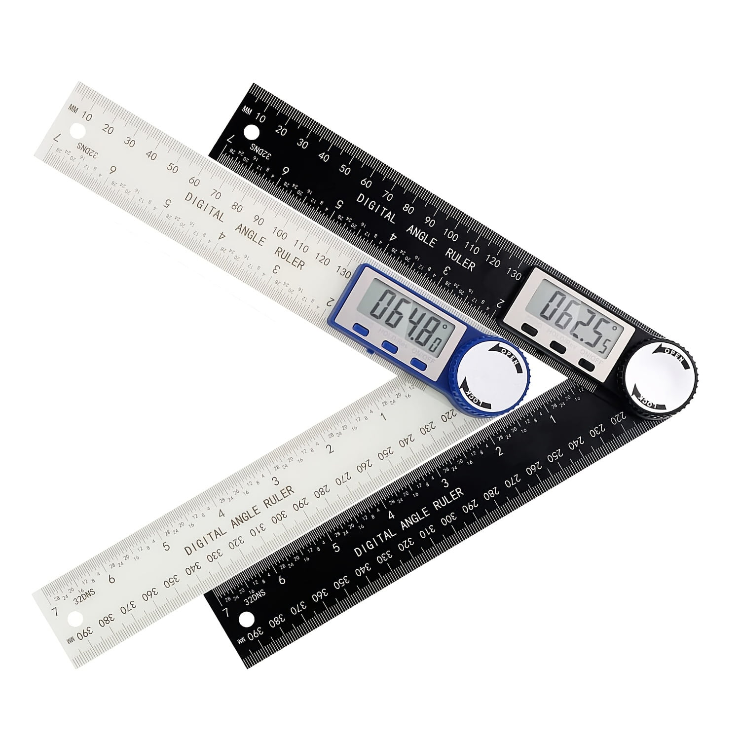 Digital Angle Finder Protractor, 2 In 1 Angle Finder Ruler With 7 Inch ...