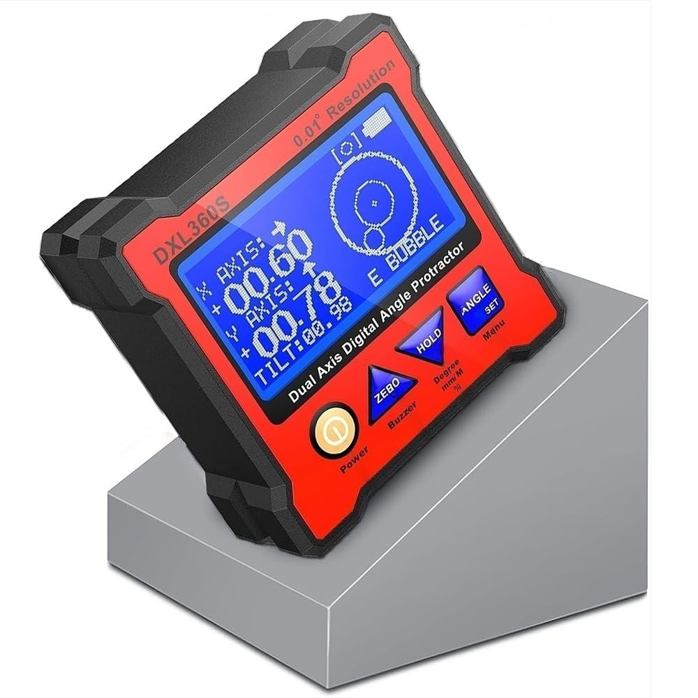 Digital Angle Finder Protractor DXL360S GYRO & Gravity 2 in 1 LCD Meter ...