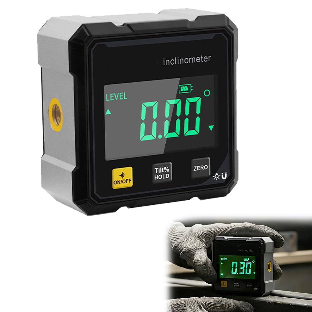Digital Angle Finder Protractor Tool, 2026 New 4-Side Magnetic Digital ...