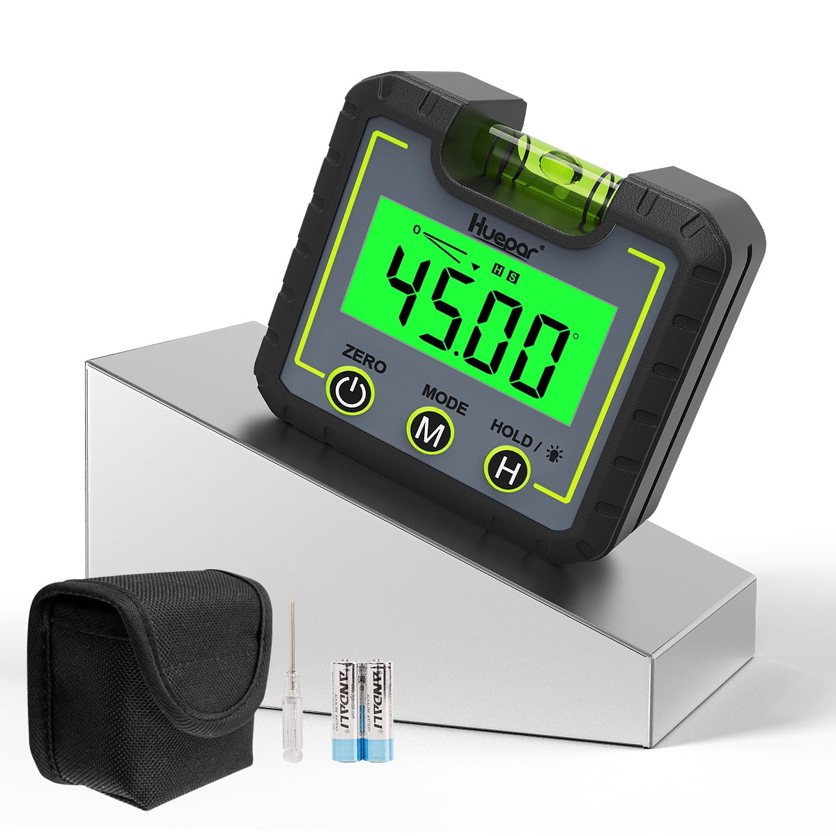 Digital Angle Gauge, Mini Angle Finder Protractor with Bubble Level, V ...