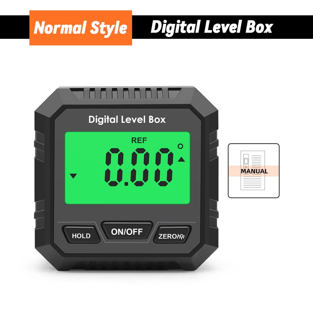 Digital Angle Protractor with LCD Backlight Bevel 360 Degree Level Gauge Box Inclinometer ...