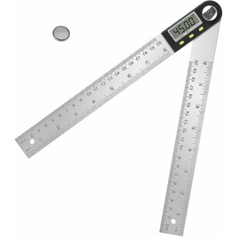 Digital Angle Ruler, 200mm Stainless Steel Digital Protractor, with ...