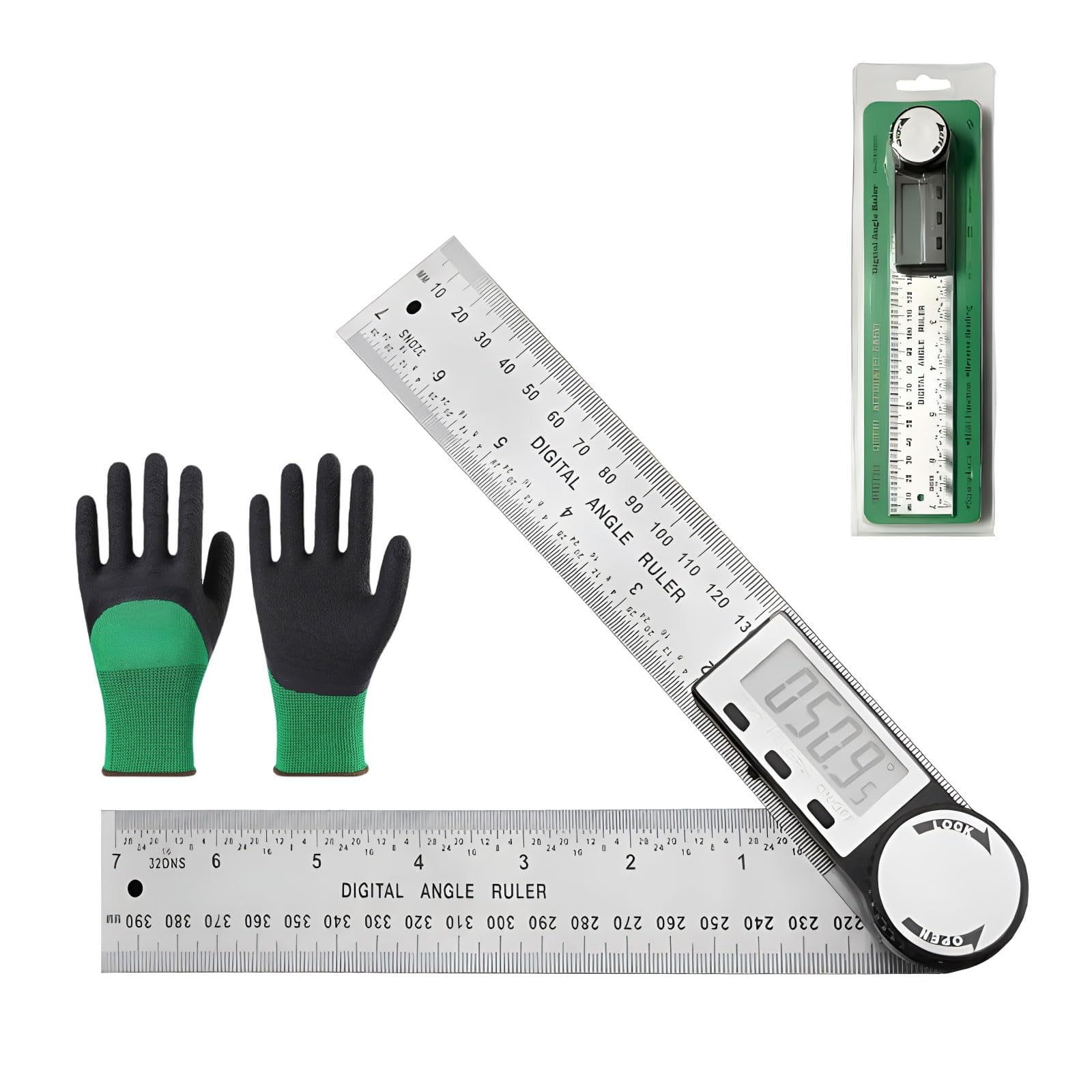 Digital Angle Ruler Finder Protractor, Angle Finder Ruler with 7inch ...