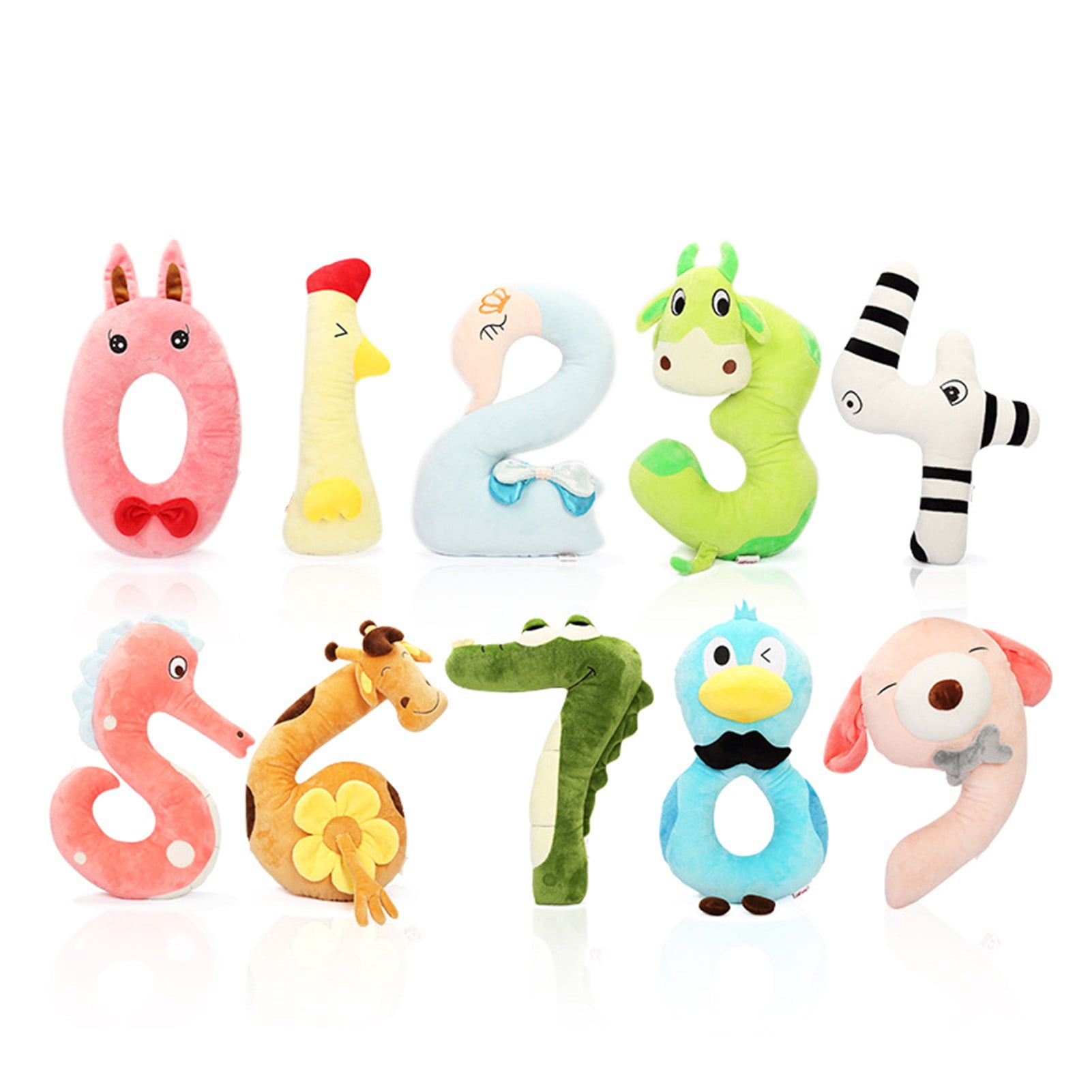 Digital Animal Doll 0-9 Cartoon Numbers Lovely Giraffe Seahorse ...