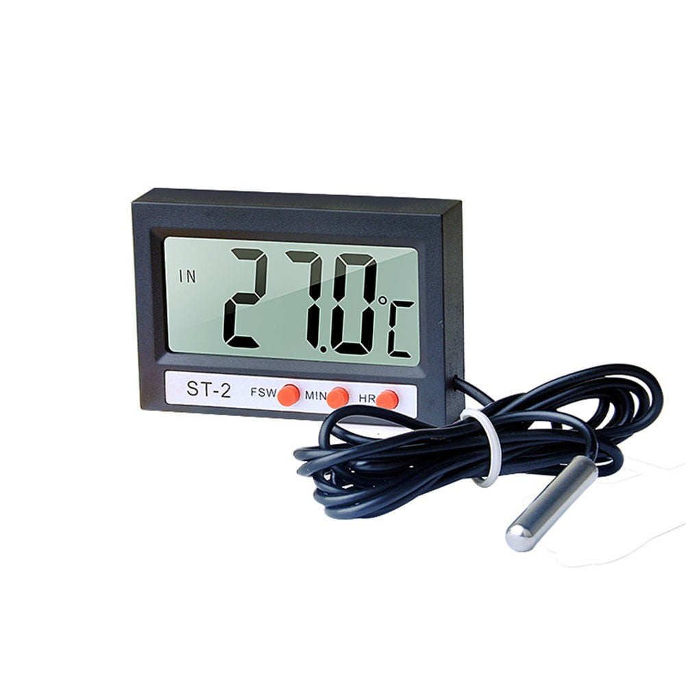 Digital Aquarium Thermometer with Waterproof Probe LCD Display Fish ...