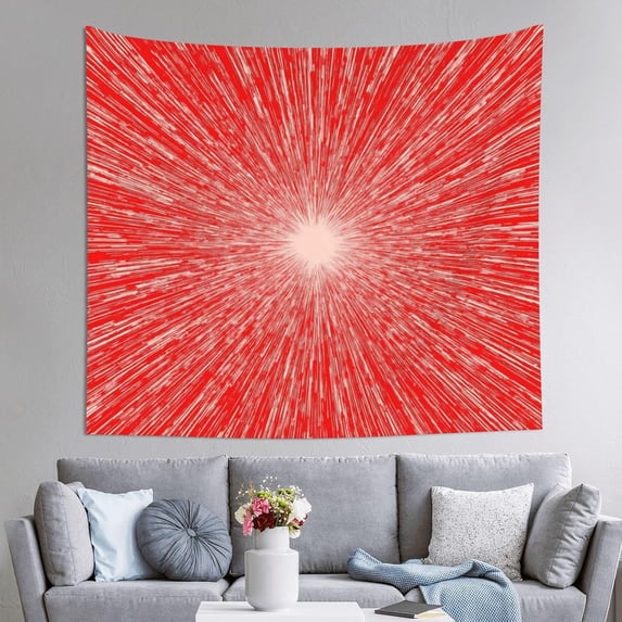 Digital Art Abstract Radiating Lines Tapestry Wall Hanging 60 x 51 in ...