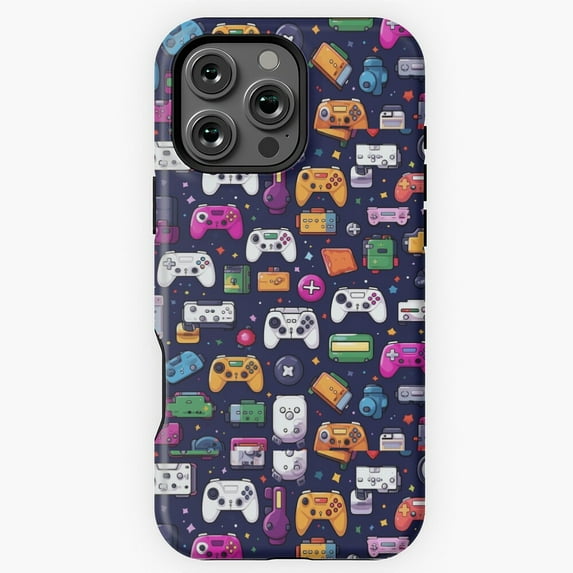 Digital Art Video Game Controllers iPhone Case 11 12 13 14 15 16 17 Pro ...