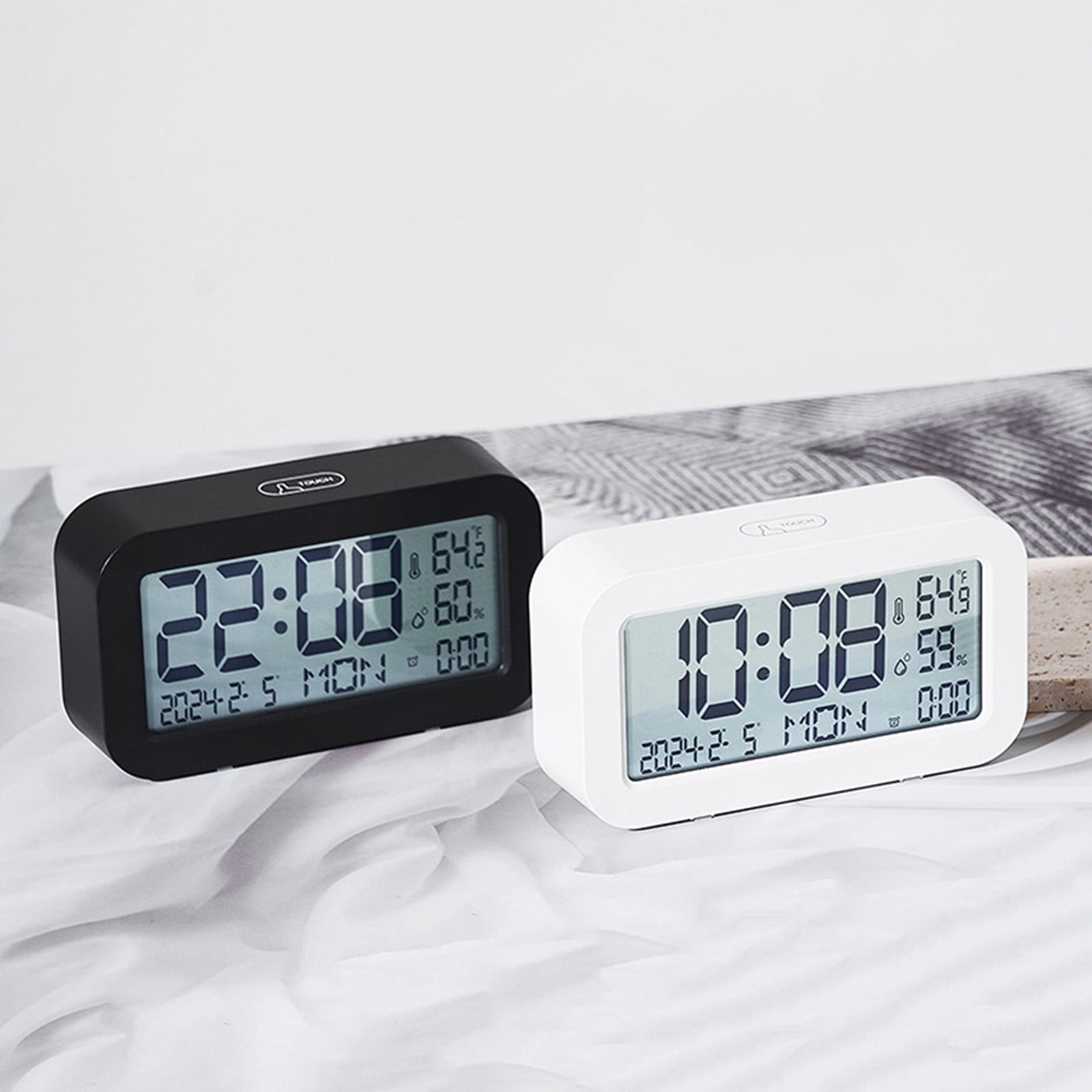 Digital Atomic Clock with Calendar and Adjustable, Temperature Gauge ...