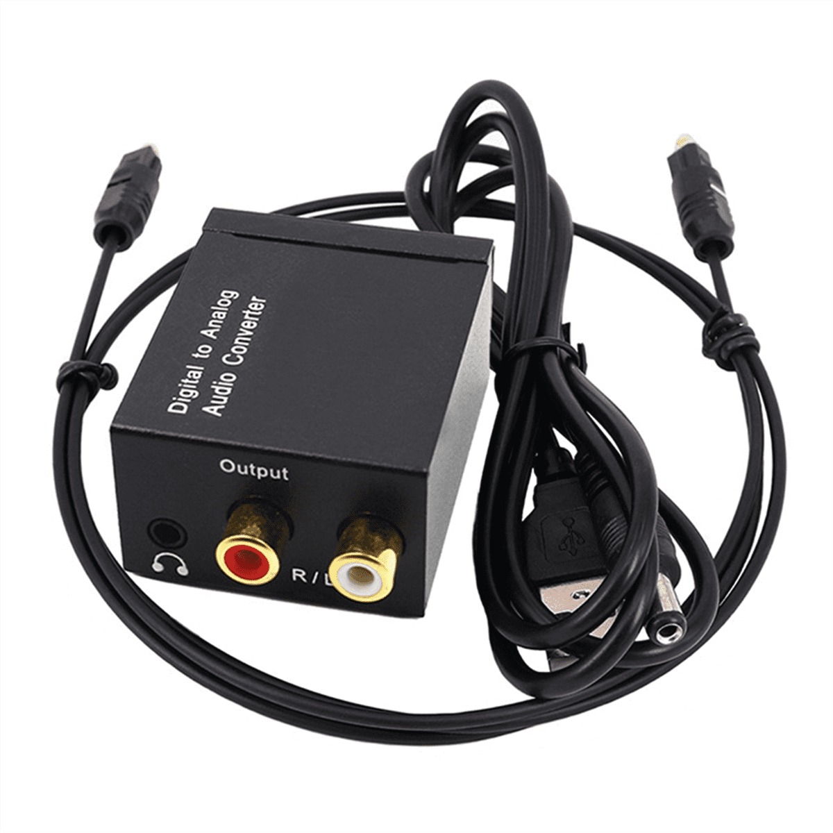 Digital Audio Decoder 3.5mm Jack Coaxial Optical Fiber Digital to Analog Audio Converter SPDIF ...
