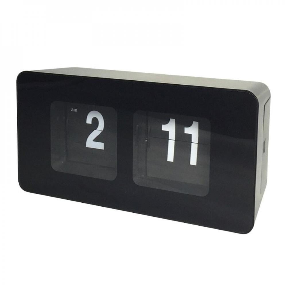 Digital Auto Flip Desktop Clock Classic Retro Table Flip Page Alarm ...