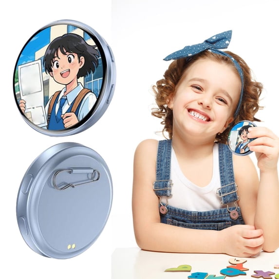 Digital Badge,2026 New Electronic Badge Digital Display Pin,with 1.8 ...