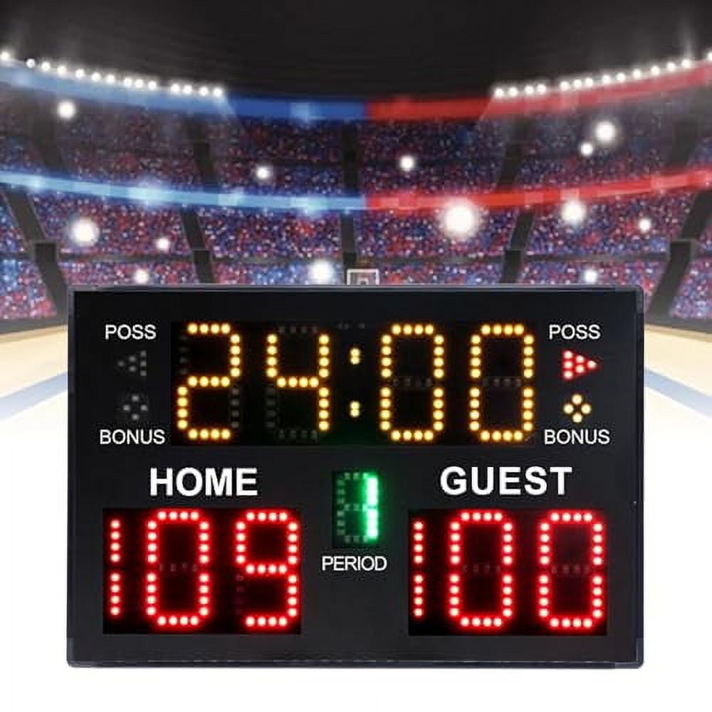 Digital Basketball Scoreboard, 11 Digit LED Multisport Indoor Tabletop ...