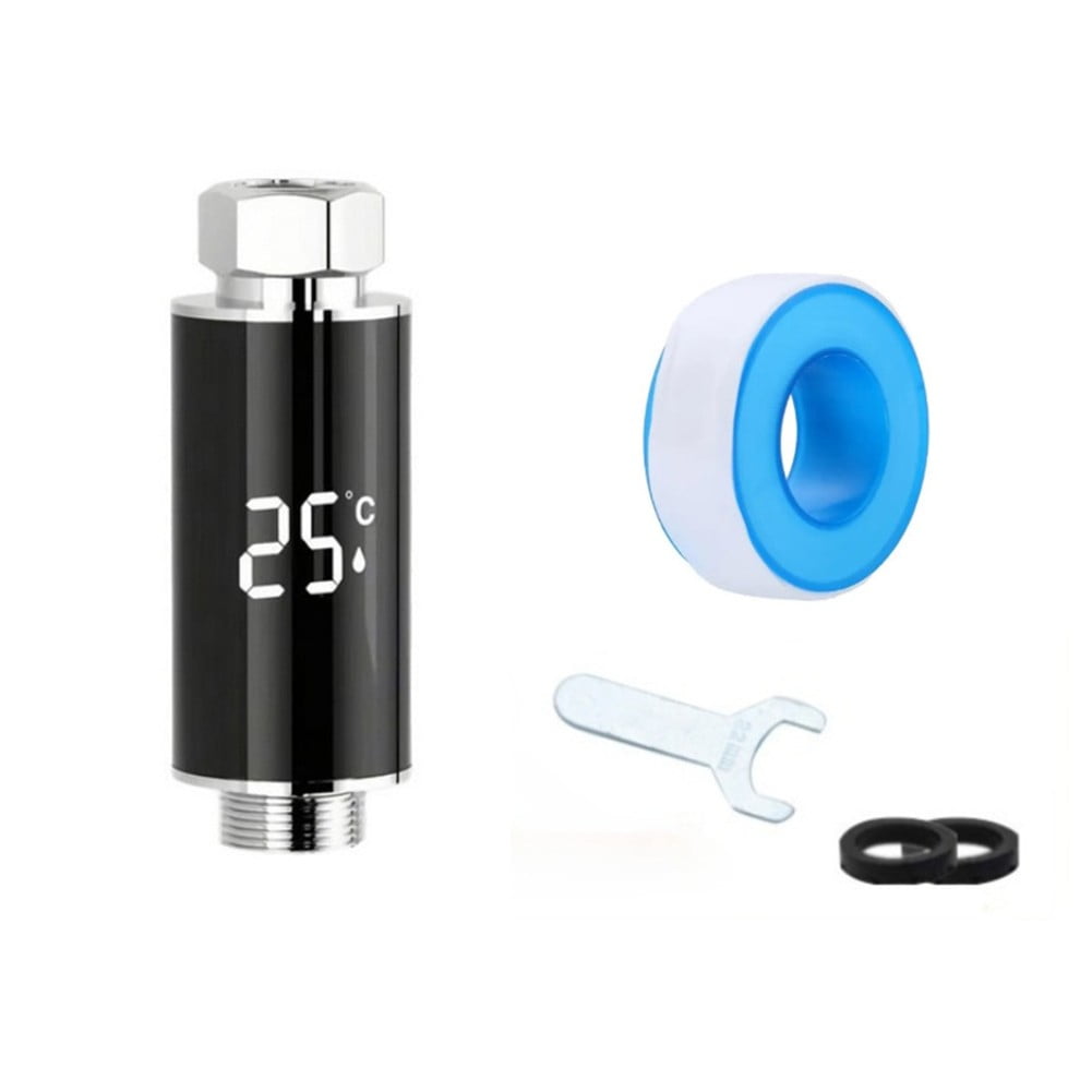 Digital Bathroom Shower Faucet Thermometer Led Display Water Power ...