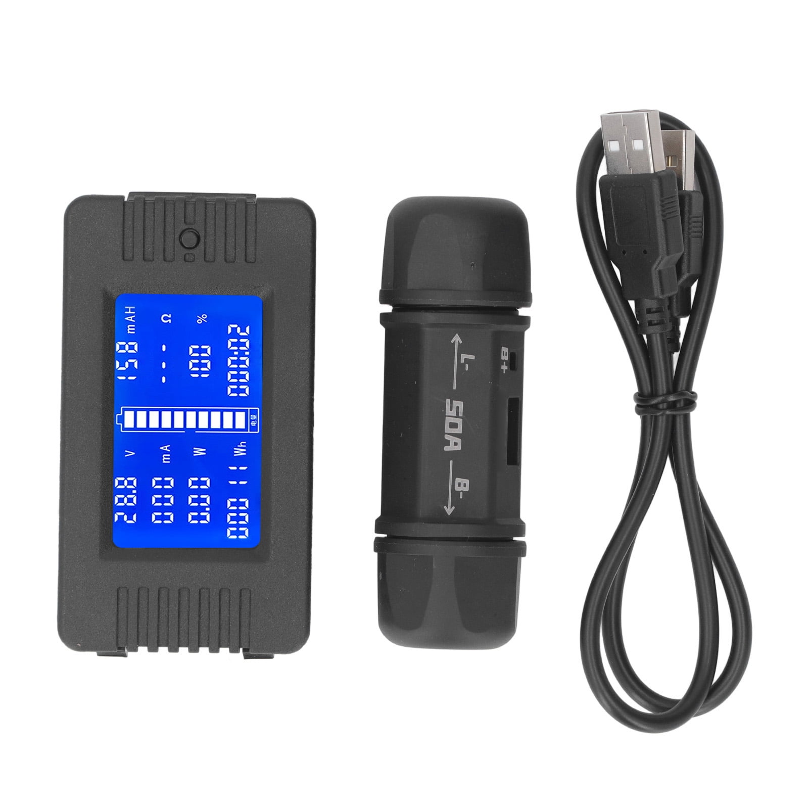 Digital Battery Monitor Voltage Current Capacity Power Tester High ...