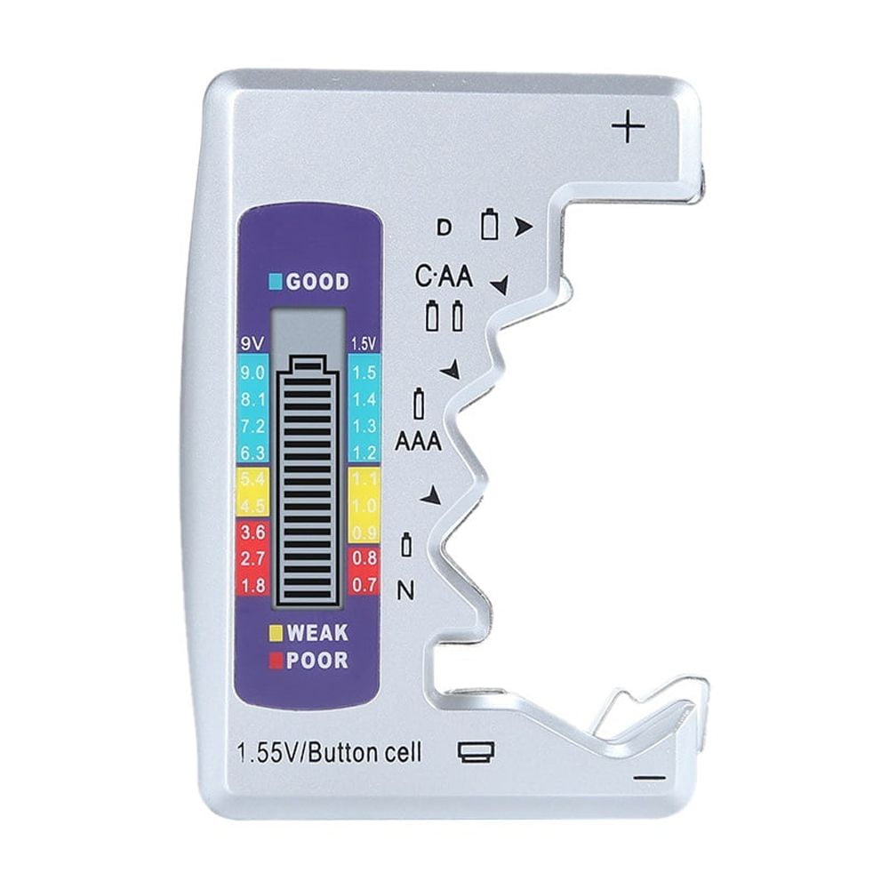Digital Battery Tester Battery LCD Display Capacitance ABS Portable ...