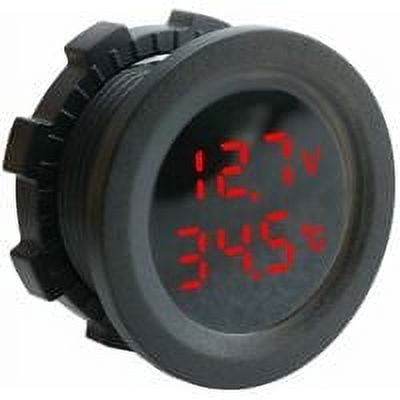 Digital Battery Voltmeter Temperature Gauge for Cars and Motorcycles ...