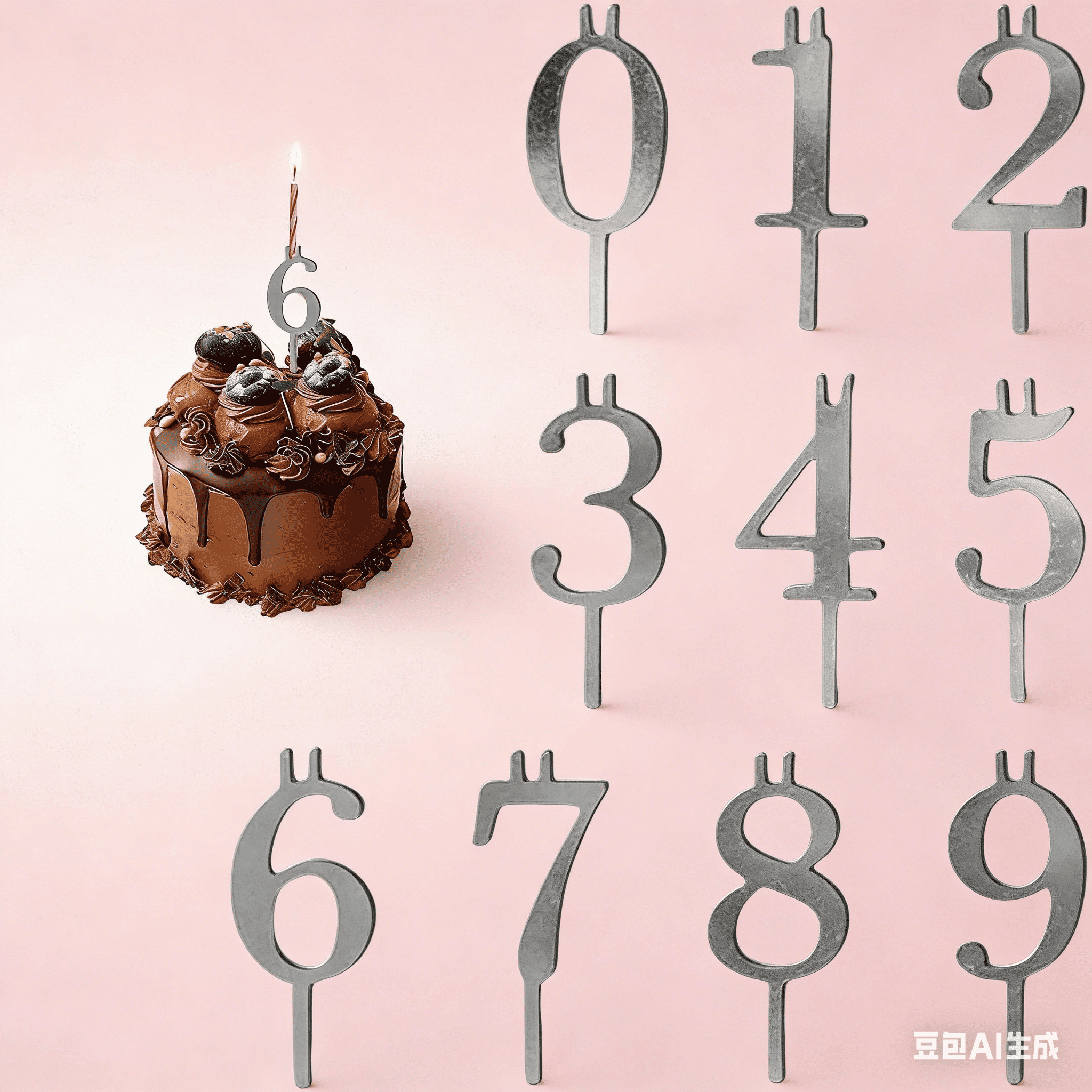 Digital Birthday Cake Candle Holder Set, Reusable Number Birthday ...